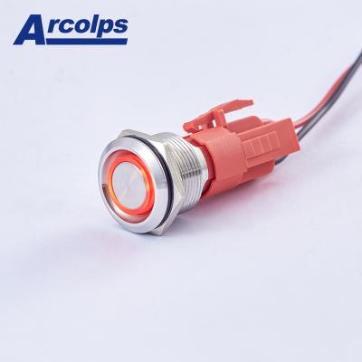 China Stainless Steel Housing IP66 Protected 200,000-Cycle Mechanical Life Metal Push Button Switch for Industrial Control for sale