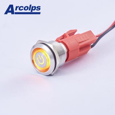 China IP66 Waterproof 10A Current Rating Ring Illuminated LED Metal Push Button Switch 8300 Series for sale