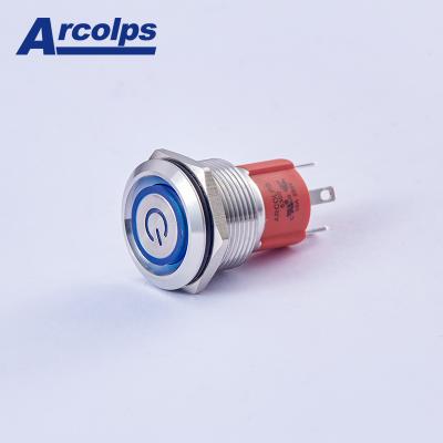 China 8300 Series IP66 Waterproof 10A 250V Stainless Steel Metal Push Button Switch with LED for sale