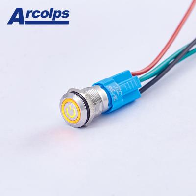 China IP66 3A 12mm Metal Push Button Switch High Temperature Push Button Switch for sale