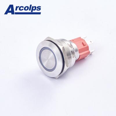 China 10A 22mm Metal Push Button Switch 220V High Current Momentary Switch for sale