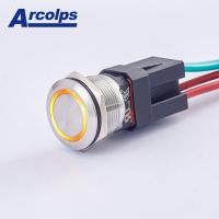 China 2NO2NC 20A 22mm Metal Push Button Switch With Lights In Red Black Golden Green Blue for sale