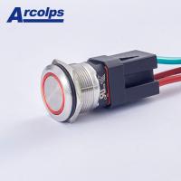 China 2NO2NC 20A 22mm Metal Push Button Switch With Lights In Red Black Golden Green Blue for sale