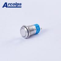 China LED 12mm Metal Push Button Switch Arcolps 50000 Cycles SS Push Button Switch for sale