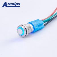 China LED 12mm Metal Push Button Switch Arcolps 50000 Cycles SS Push Button Switch for sale