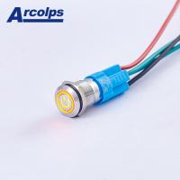 China LED 12mm Metal Push Button Switch Arcolps 50000 Cycles SS Push Button Switch for sale