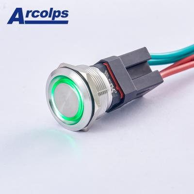 China Strong Current 25mm Push Button Switch 250V 10A High Current Momentary Switch for sale