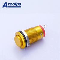 China 2A 10A IP67 Metal Push Button Switch On Off 2NO 10mm Momentary Switch for sale