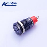 China 2A 10A IP67 Metal Push Button Switch On Off 2NO 10mm Momentary Switch for sale