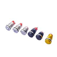 China 2NO 10mm Momentary Push Button 10A 250V High Current Momentary Switch for sale