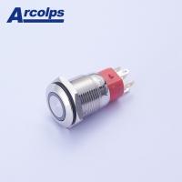 China 10A 250V IP67 16mm Metal Push Button Switch 2NO2NC 50000 Cycles for sale