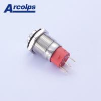 China 10A 250V IP67 16mm Metal Push Button Switch 2NO2NC 50000 Cycles for sale