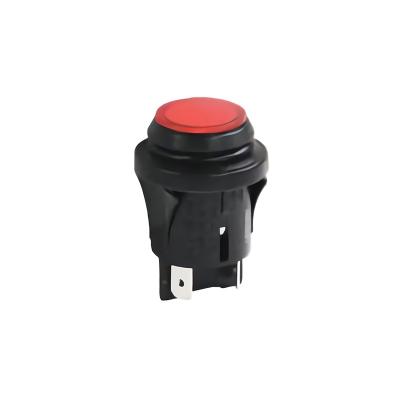 China Multi Color IP18 Rated Plastic Cap Push Button Switch with Quick Connect Termination for Electronic Devices for sale