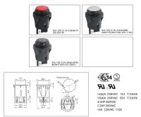 China 220V 10A 16A White LED Push Button Switch Quick Connect Terminal Easy Installation for sale