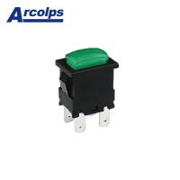China Momentary Action Illuminated Push Button Switch 10A 250V 1NO1NC With Flat Actuator for sale
