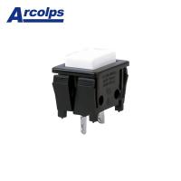 China Plastic Power Switch 3A 250V AC Panel Mount Square Push Button Switch with 100,000 Cycles Lifespan for sale