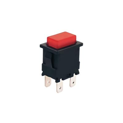 China Durable Plastic Enclosure Push Button Switch with 50,000 Electrical Life Cycles and 3A 250V AC Contact Rating for sale