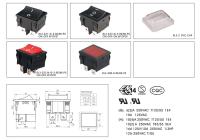 China Arcolps RL3-2 Series 4P ON-OFF Rocker Switch Black PVC Cap 16A 250V 200000 Cycle Life for Industrial Equipment for sale