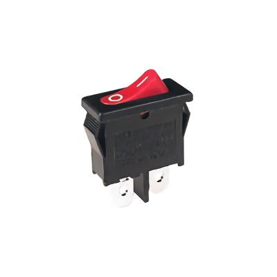 China High Precision on Off 2p Spst Rocker Switch With Red Cap Black Housing UL Approved for Power Tools Consumer Electronics for sale