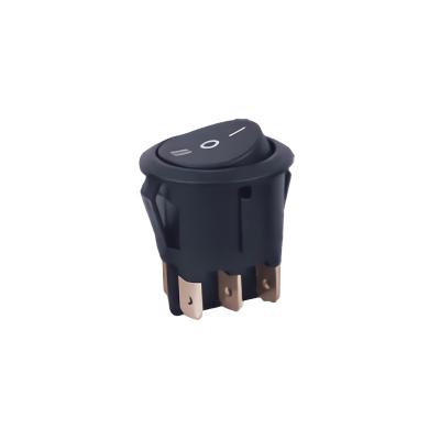 China 6 Pin DPDT Rocker Switch RL3 5X Series 10A 125VAC on OFF on Printed Cap CQC UL Approved for Electrical Control Systems for sale