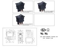 China Industrial Grade RL3-10 Rocker Switch for Certified 10A 250VAC 200,000 Cycle Life 4P/6P for Machinery Power Tools Heavy Duty for sale