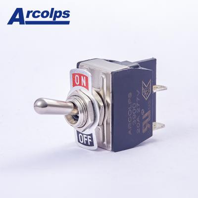 China 16A 125Vac 277Vac Metal Lever Switch Double Pole IP53 ON OFF Lever Switch for sale