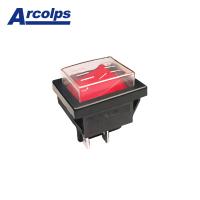 China RL2 16A 250VAC Rocker Switch with Round Lens 4P DPST Equipment ON/OFF 4P Rocker Switches for sale
