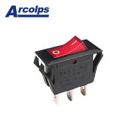 China Large Size High Lifespan Boat-Type Rocker Switches with Square Plastic Case High Current Capacity for sale
