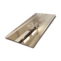 China 1500mm Golden Color Decorative Stainless Steel Sheet For Elevator Cabins for sale