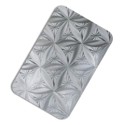 China Embossed Decorative Stainless Steel Sheet 3D For Wall Panel for sale