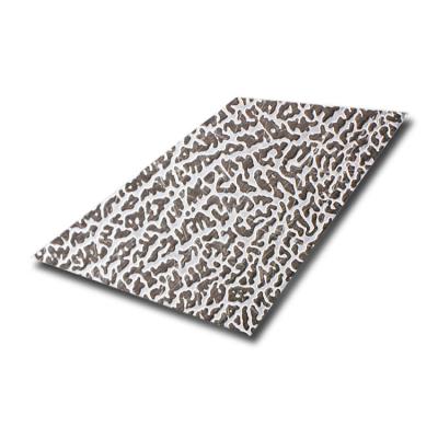 China 304 Embossed Stainless Steel Sheet Metal Wall Decoration Panel for sale