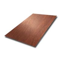 China Laminated Wooden Pattern Decorative Stainless Steel Sheet 0.6m 0.8mm 1.5mm for sale