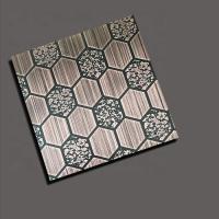 China Hairline Antique Copper Honeycomb Stainless Steel Sheet 304 Textured for sale