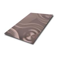 China Etching Decorative Stainless Steel Sheet 304 316 Bright 3D Laser Finish Pvd Coated Rose Gold for sale