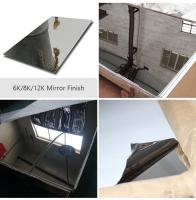 China Food Grade 201 304 316 Grade 6K/8K/12K Mirror Finsh Stainless Steel Sheet Material for sale