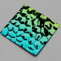 China 201 Color Pvd Decorative Stainless Steel Sheet Water Ripple Wave Stamped Metal Sheet for sale