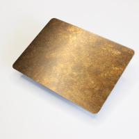 China 201 Color Copper Antique Etched Stainless Steel Sheet 0.3mm For Fabrication for sale