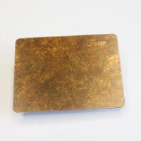 China Antique Decorative Stainless Steel Sheet Bronze Hairline Golden 4mm Thickness Coil Plate for sale