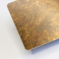 China 201 Color Copper Antique Etched Stainless Steel Sheet 0.3mm For Fabrication for sale