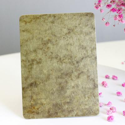 China Antique Decorative Stainless Steel Sheet Bronze Hairline Golden 4mm Thickness Coil Plate for sale