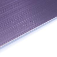 China BIS Brushed Stainless Steel Sheet PVD Color Coating Purple 304 Stainless Steel Hairline Plate for sale