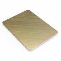 China 304 4 By 8 Stainless Steel Sheet Brushed Bronze Hairline SS Sheet For Building Decoration for sale