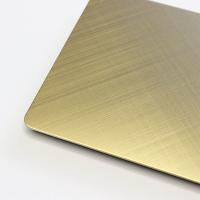 China Aisi 316 Pvd Colored Stainless Steel Sheet Gold Mirror Cross Hairline for sale