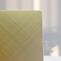 China Aisi 316 Pvd Colored Stainless Steel Sheet Gold Mirror Cross Hairline for sale
