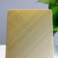 China Aisi 316 Pvd Colored Stainless Steel Sheet Gold Mirror Cross Hairline for sale
