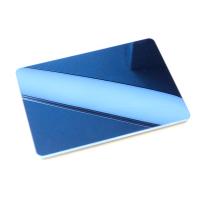 China Sapphire Blue Colour Mirror Stainless Steel Sheet Mill Edge for sale