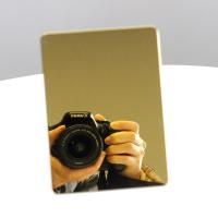 China 316l Stainless Steel Decorative Sheet PVD Coating Mirror Gold Color Plated for sale