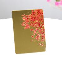 China 0.03mm Tolerance Decorative Stainless Steel Sheet 201 304 316 Golden Color 8k Super Mirror for sale
