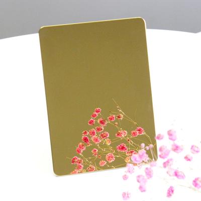 China Decorative Sus 316 Stainless Steel Color Sheet Gold Mirror Finished 304 Stainless Steel Plate for sale