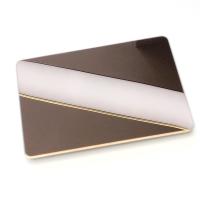 China 8K Golden Decor 3D Wall Mirror Stainless Steel Sheet 202 304 Embossed for sale